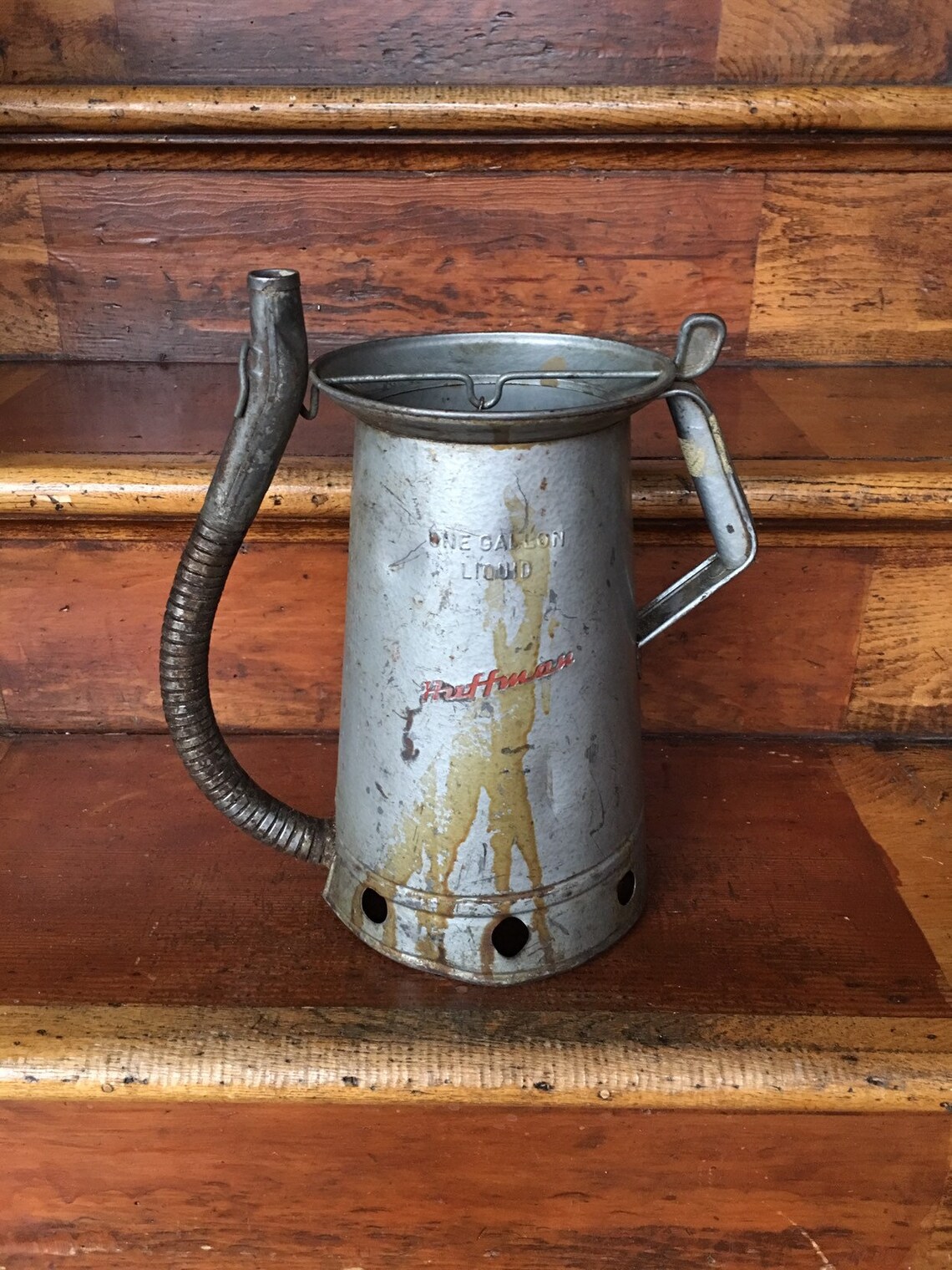 VINTAGE Collectible Old Huffman Metal OIL CAN 1 Gallon | Etsy