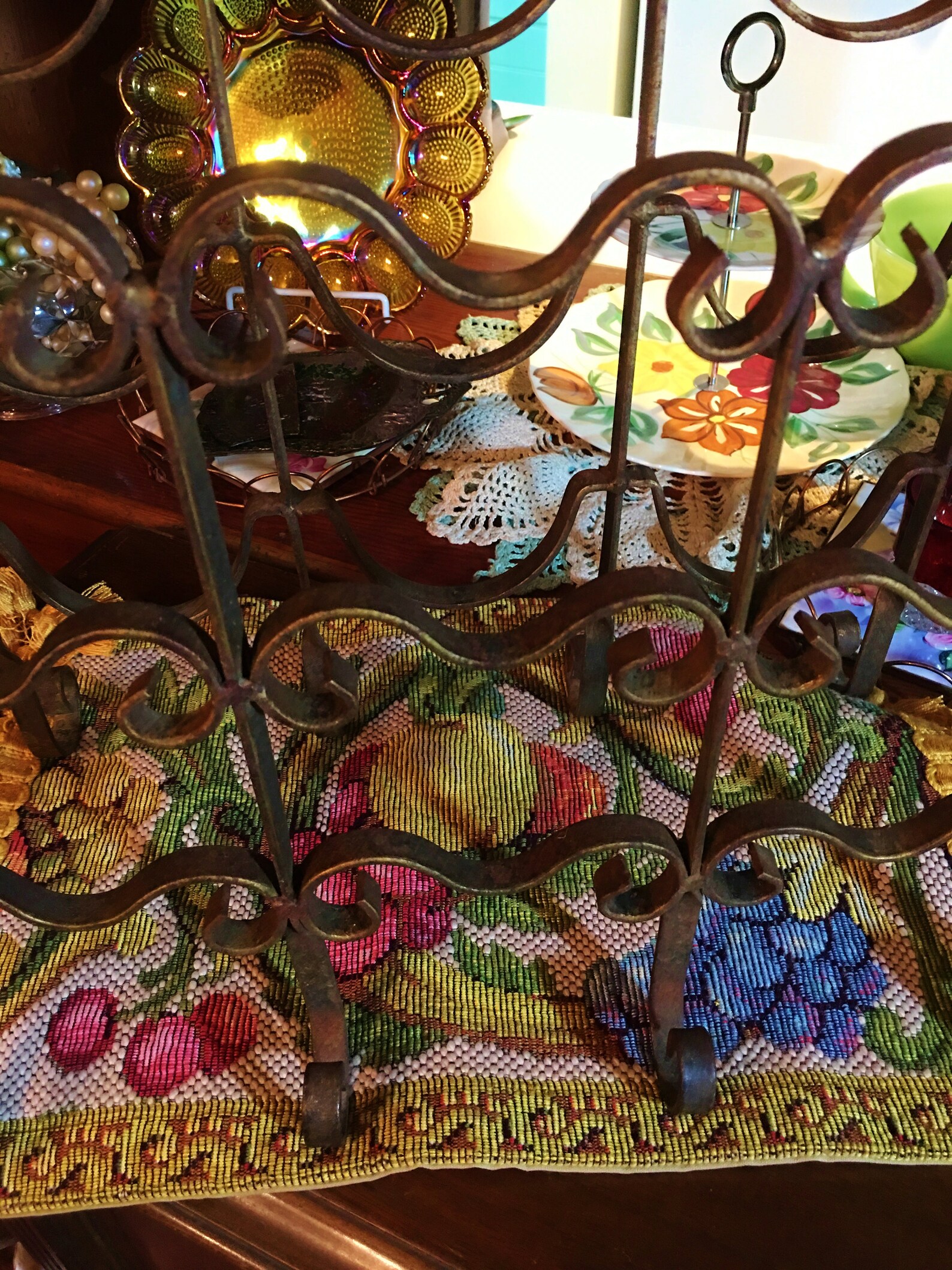 Vintage RUSTIC Metal WINE RACK Made in Mexico Wrought Iron - Etsy