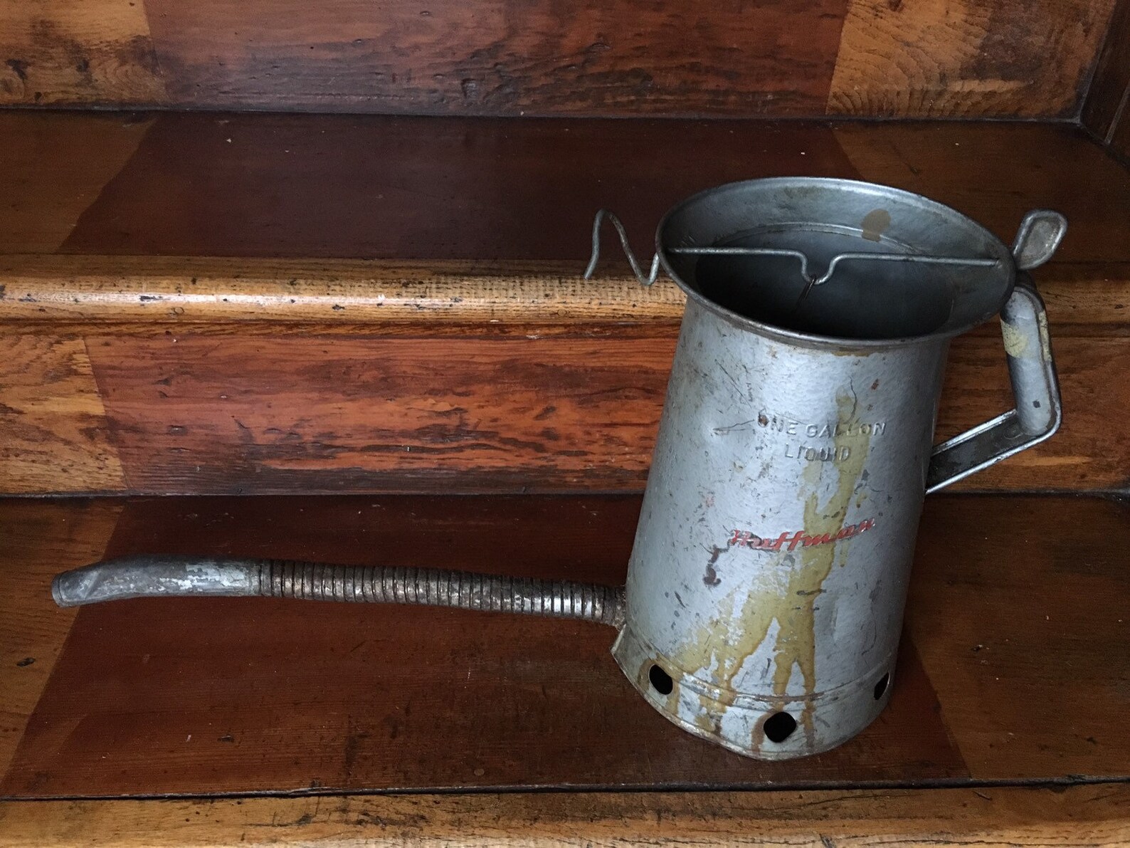 VINTAGE Collectible Old Huffman Metal OIL CAN 1 Gallon | Etsy