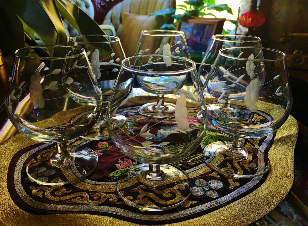 Vintage Princess House Brandy Snifter Glass Set of 6 French Crystal ...