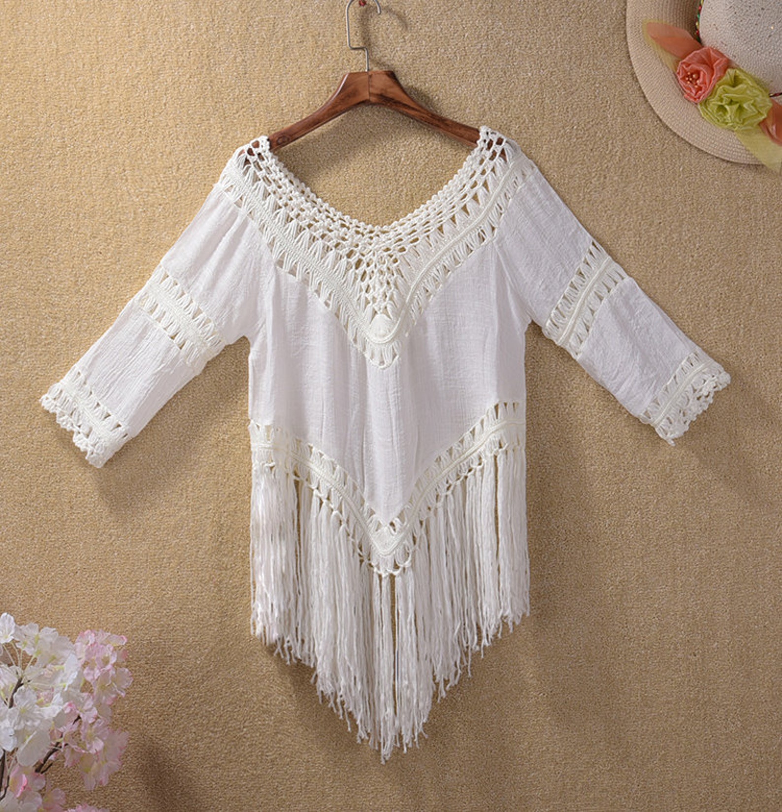 Fringe Crochet Womens Top crochet Fringe Beach Top Summer - Etsy