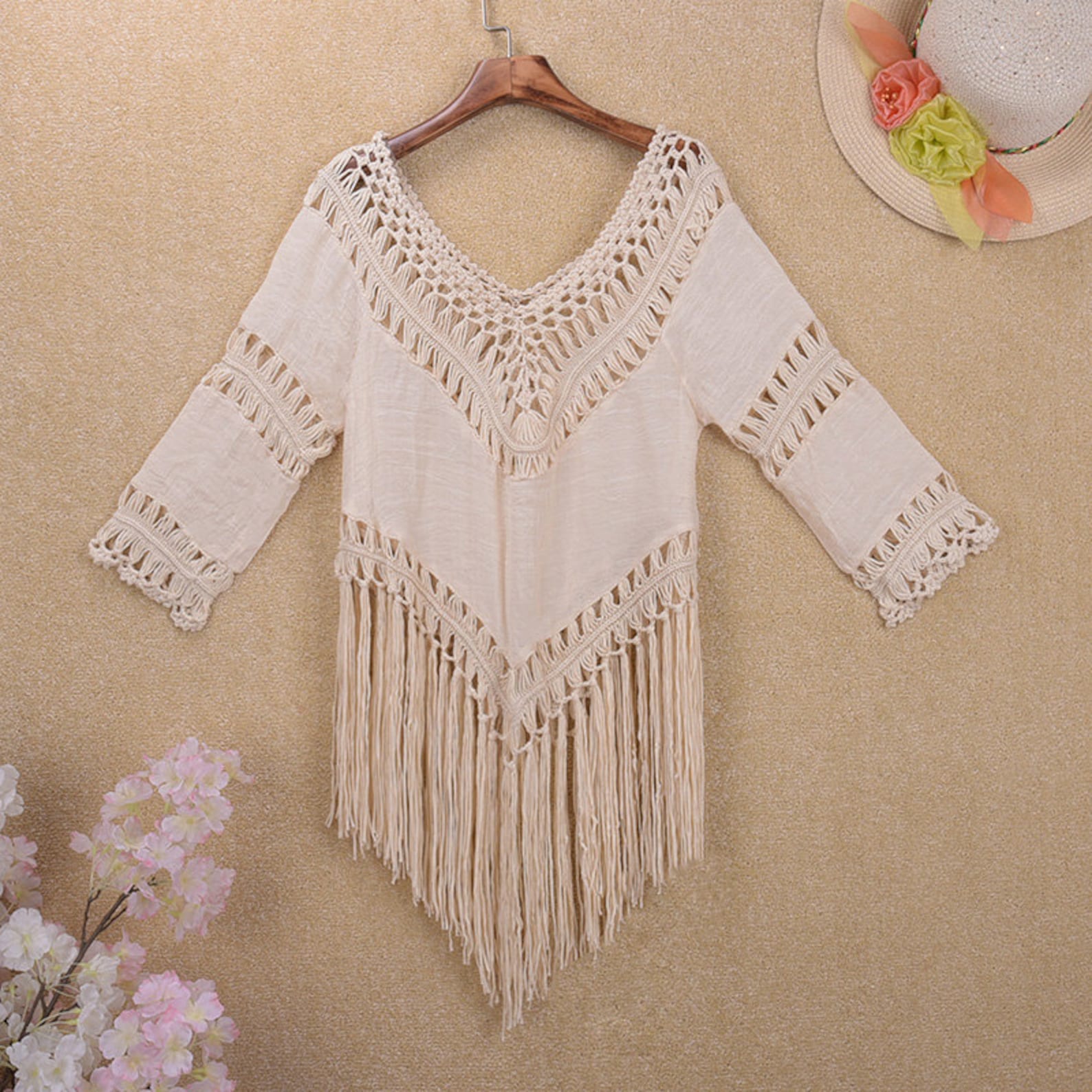 Fringe Crochet Womens Top crochet Fringe Beach Top Summer - Etsy