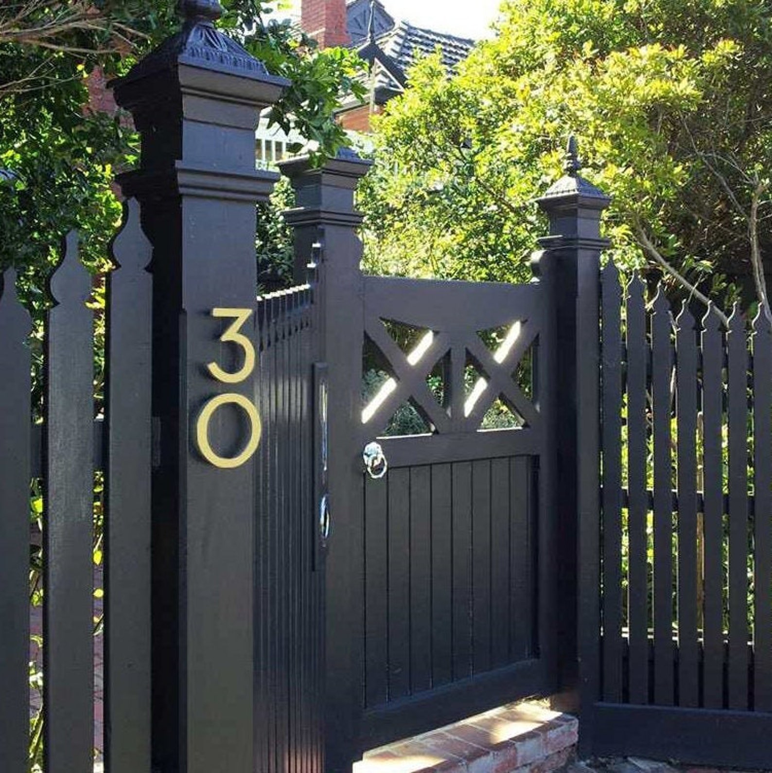 Gold House Numbers Floating House Numbers 10&15cm Metal House - Etsy