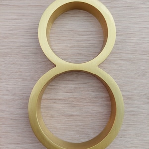 Gold Floating House Numbers/ Satin Gold House Numbers/ Floating Metal ...