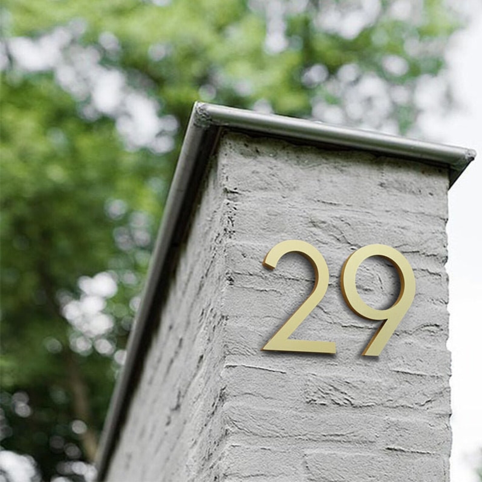 Gold House Numbers Floating House Numbers 10&15cm Metal House - Etsy