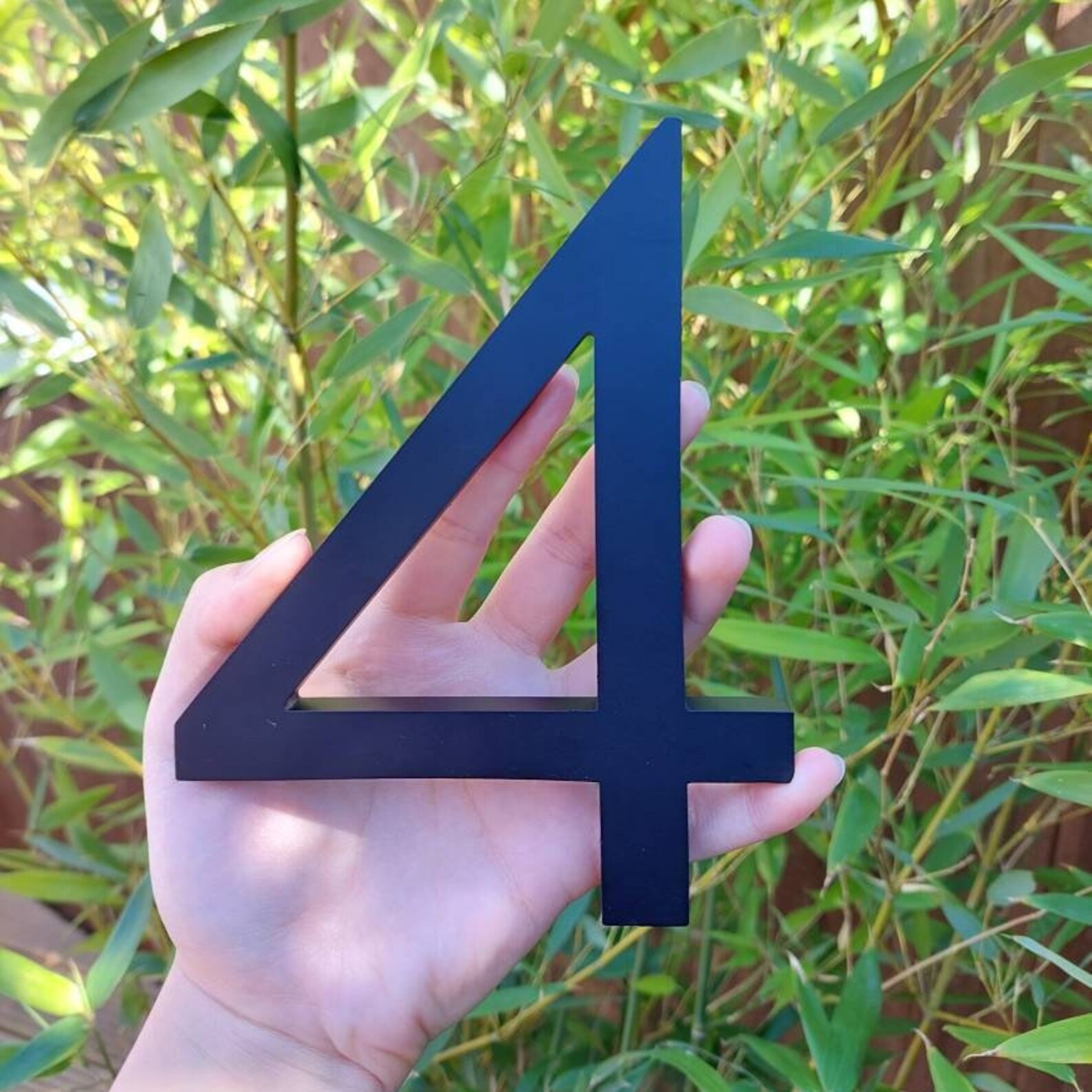 Black Metal House Numbers Floating House Numbers 10 & 15cm Modern House ...