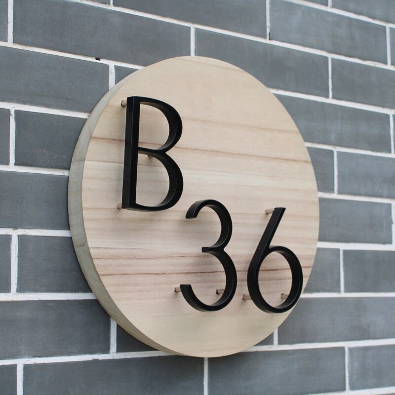 Black Modern House Numbers/ Black Metal House Numbers/ Address Sign ...
