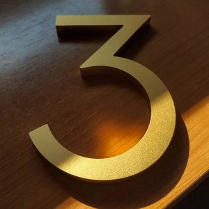 Gold House Numbers Floating House Numbers 10&15cm Metal House Numbers ...