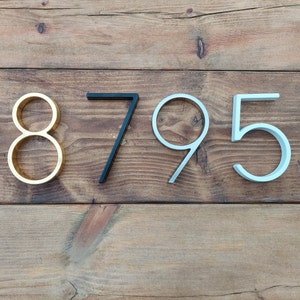 Black Modern House Numbers/ Black Metal House Numbers/ Address Sign ...