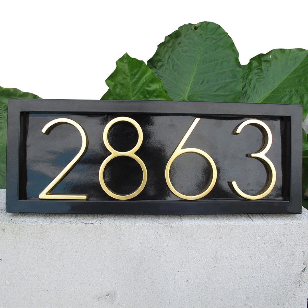 Gold Floating House Numbers/ Floating Metal House Numbers/ Front Door ...