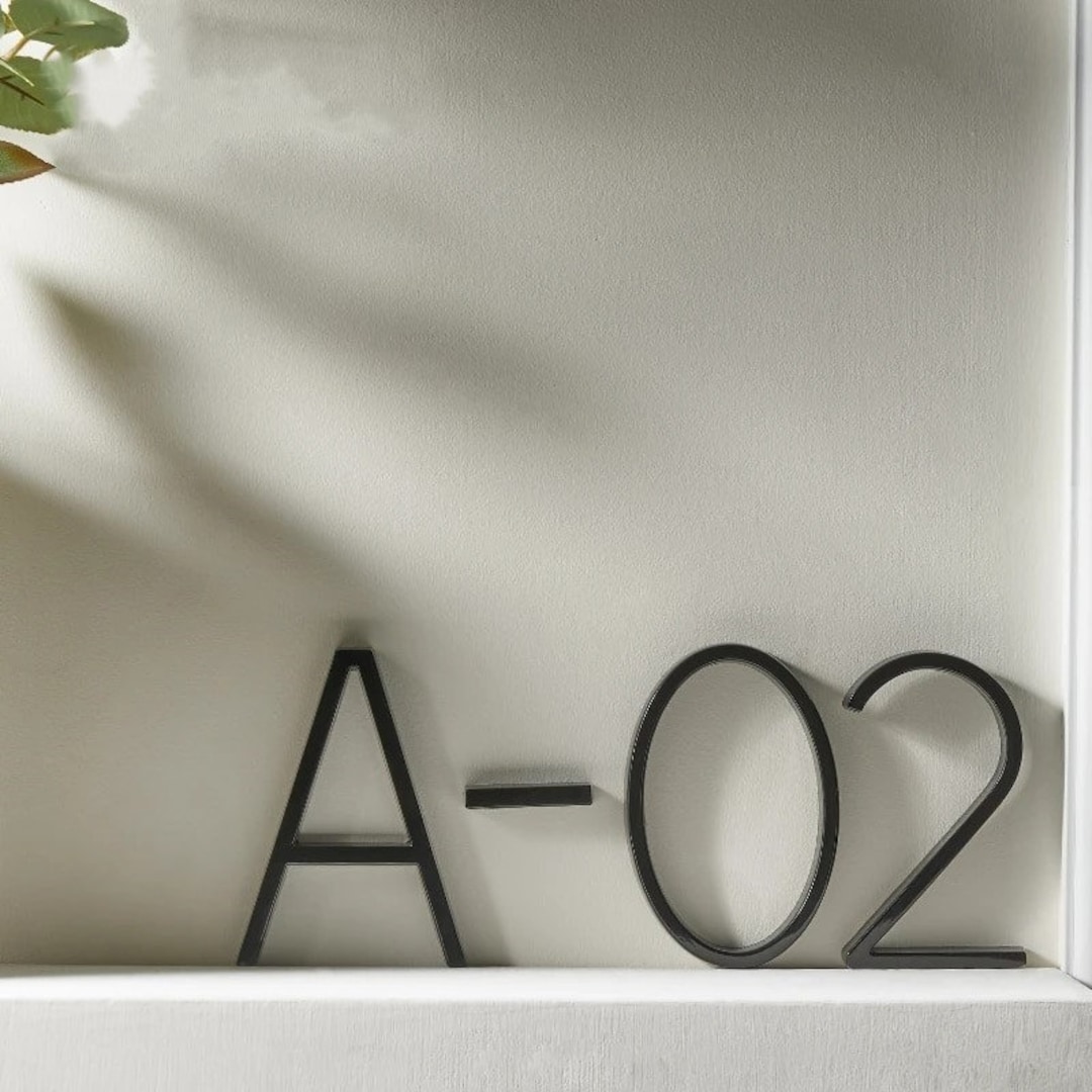 Black Modern House Numbers/ Black Metal House Numbers/ Address Sign ...