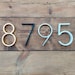 Gold Metal House Numbers/gold Floating House Numbers/ Brass House ...