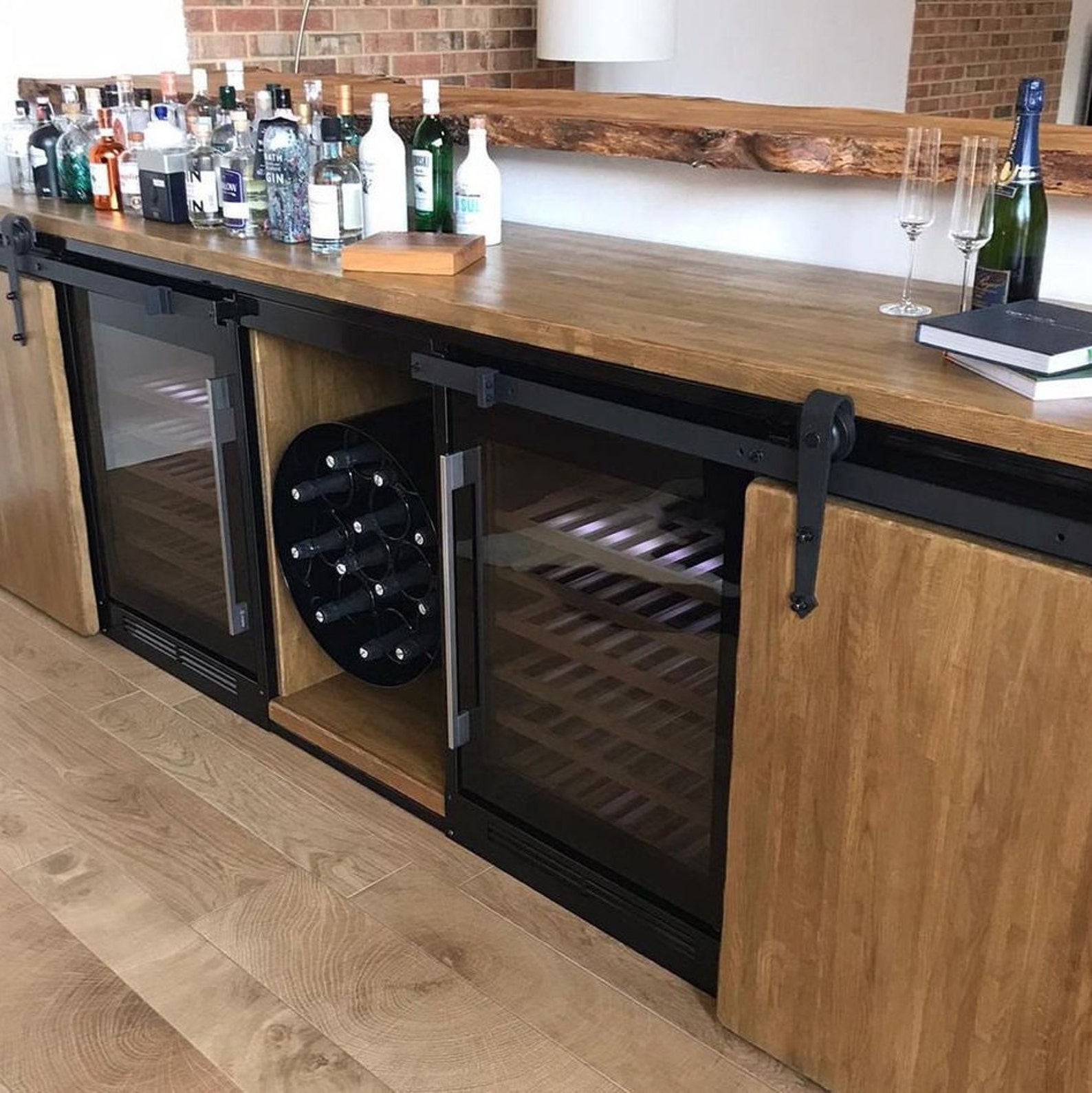 Wine Rack Beer Fridge/ Oak Beer Cupboards/ Industrial Wine Cupboards ...