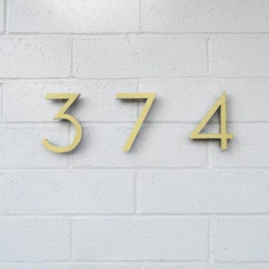 Gold House Numbers Floating House Numbers 10&15cm Metal House - Etsy