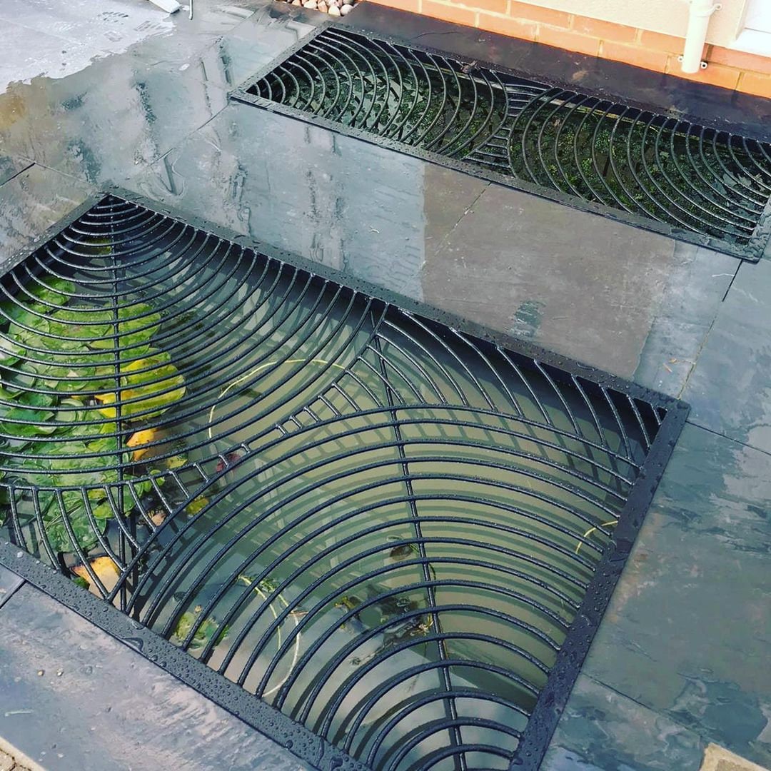 Garden Pond Cover/ Metal Pond Cover/ Garden Decorations/ Ripple Effect ...