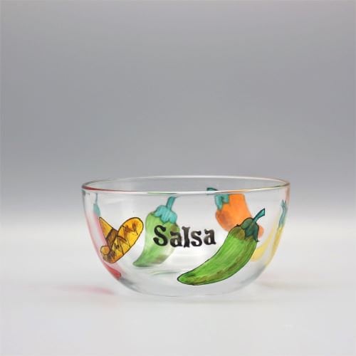 Painted Salsa Bowl Personalized Salsa Bowl Custom Salsa | Etsy