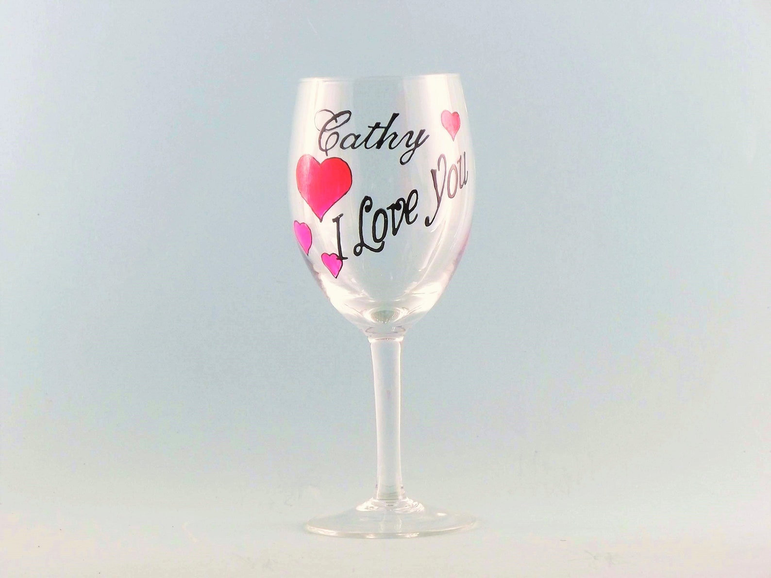Valentine's Day Wine Glass, I Love You, I Love You More Wine Glasses ...