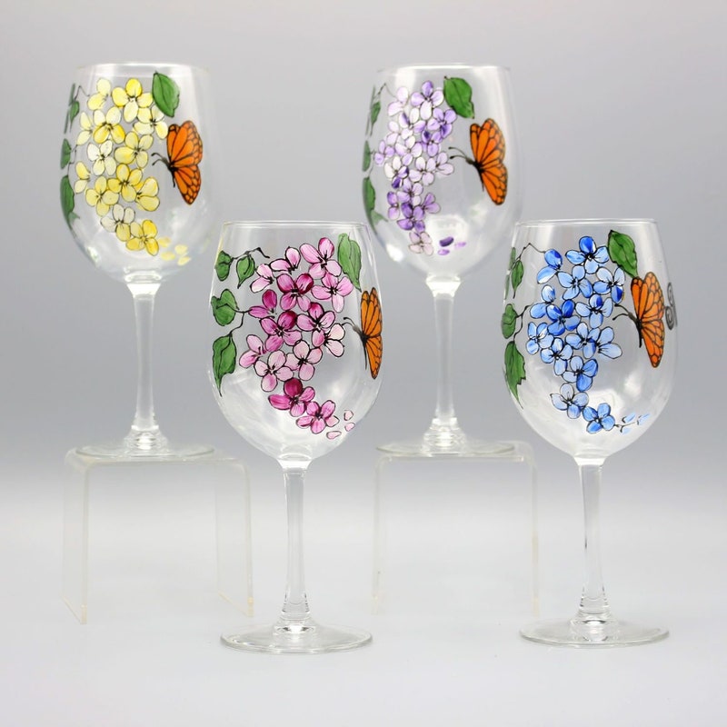 Spring Wine Glasses - Etsy