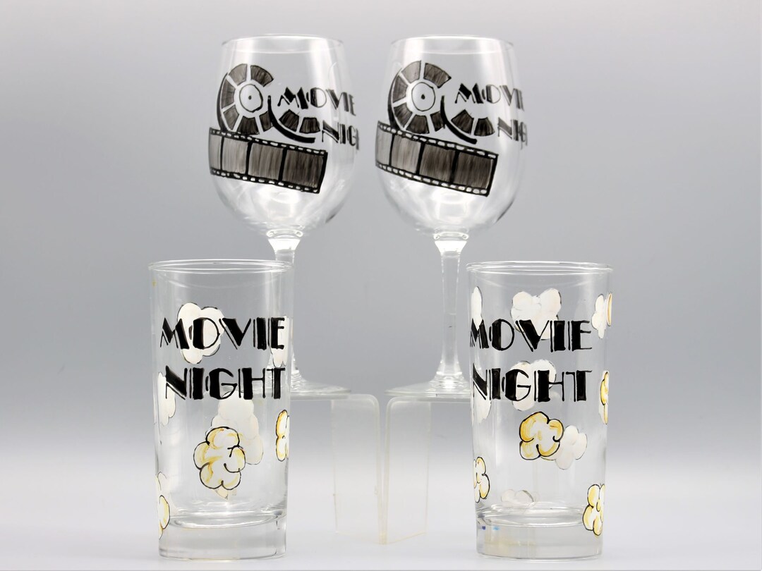 Painted Movie Night Gifts, Gift for Movie Lovers, Oscar Party, Family ...