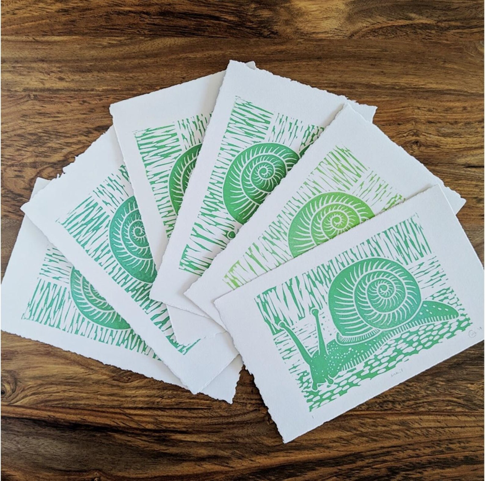 Snail - Linocut Illustration - Handmade Wall Art - Etsy