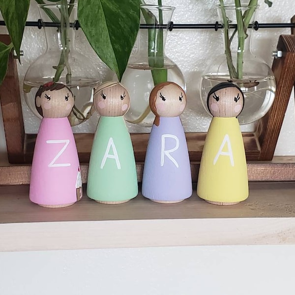 Wooden Wood Peg Doll - Etsy
