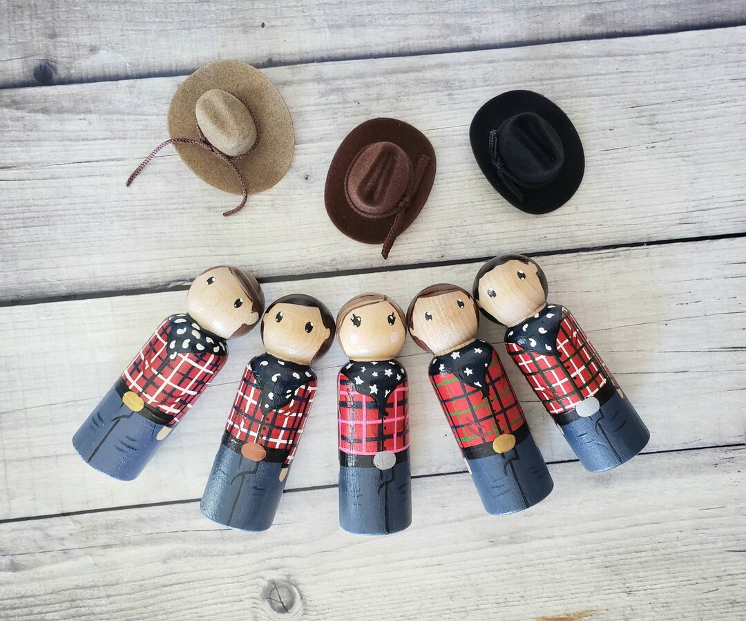 Cowboy Peg Doll Cowboy Cowboy Gift Cowboy Keepsake Gifts - Etsy