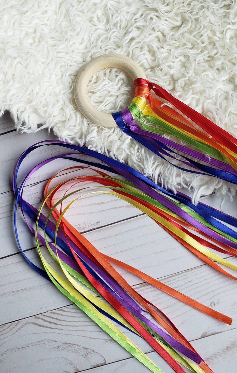 Hand Kite Ribbon Rings Handkite Toy Waldorf Toys - Etsy