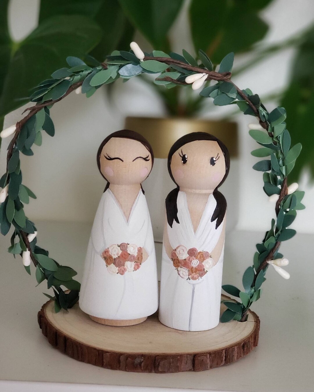 Custom Wedding Cake Topper, Lgbtq Wedding Cake Topper, Gay Peg Doll ...
