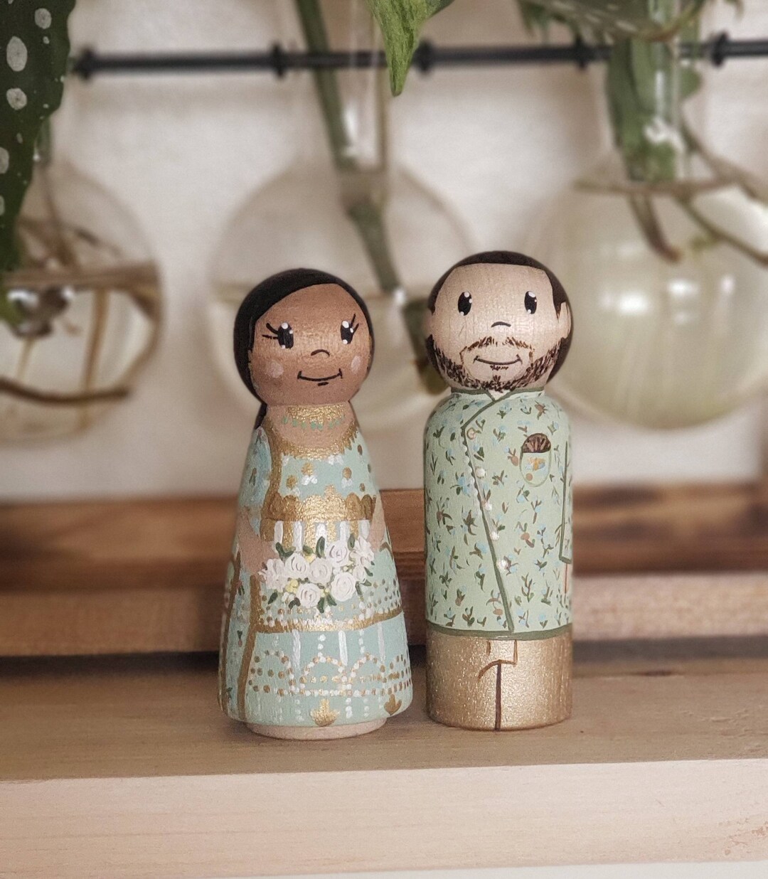 Custom Cultural Wedding Cake Topper, Traditional Wedding Cake Topper ...