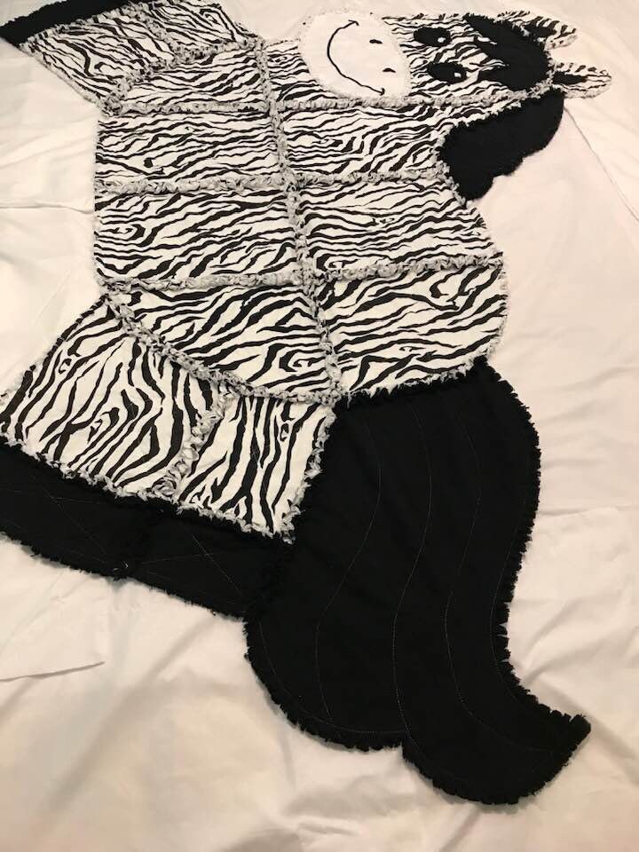 Zebra Rag Quilt - Etsy