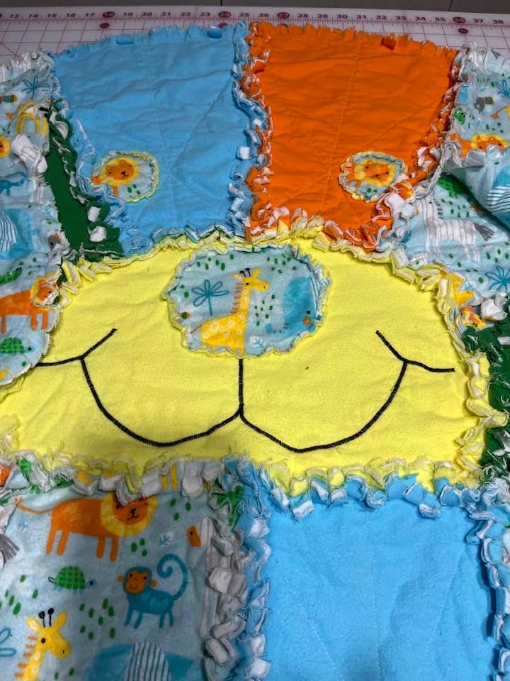 Dog Shaped Rag Quilt With Floppy Ears - Etsy