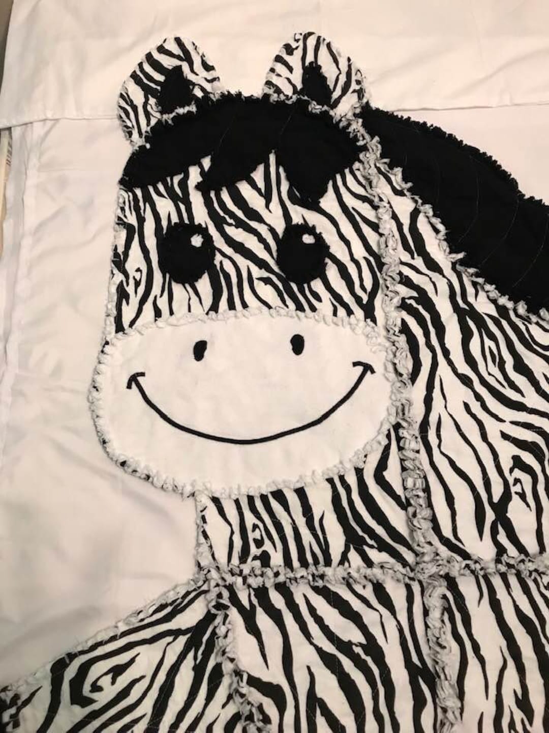 Zebra Rag Quilt - Etsy