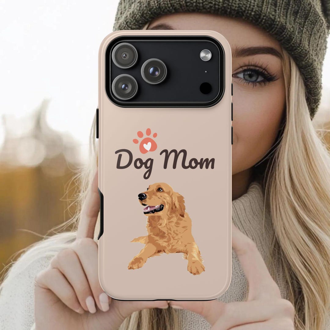 Dog Mom Paw Print Phone Case: Golden Retriever Design - Etsy