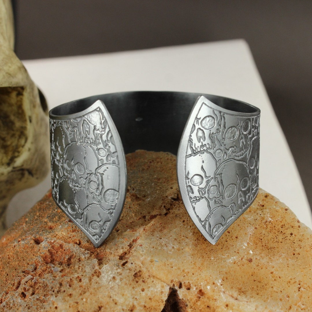 Catacombe Cuff Skull Cuff Sterling Silver Cuff Gothic Cuff Pagan Cuff ...