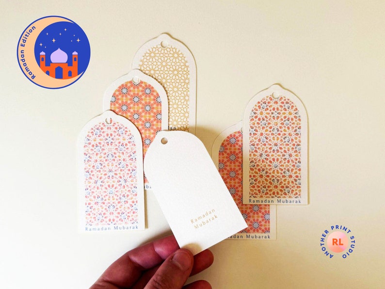 Ramadan Gift Tags pattern Windows to Print, Cut Out & Decorate Gifts ...