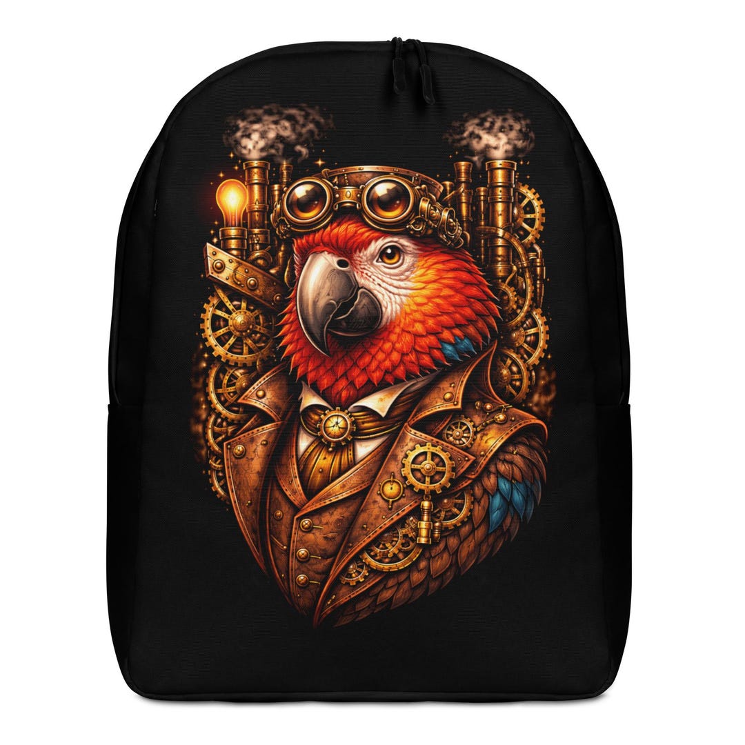 Steampunk Parrot Nappy Rucksack Backpack – Tattoo Mum Baby Changing Bag ...