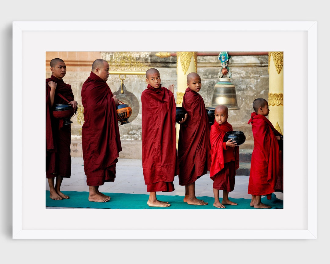 Buddhist Monks Photography, Buddhist Fine Art Print, Myanmar Poster ...