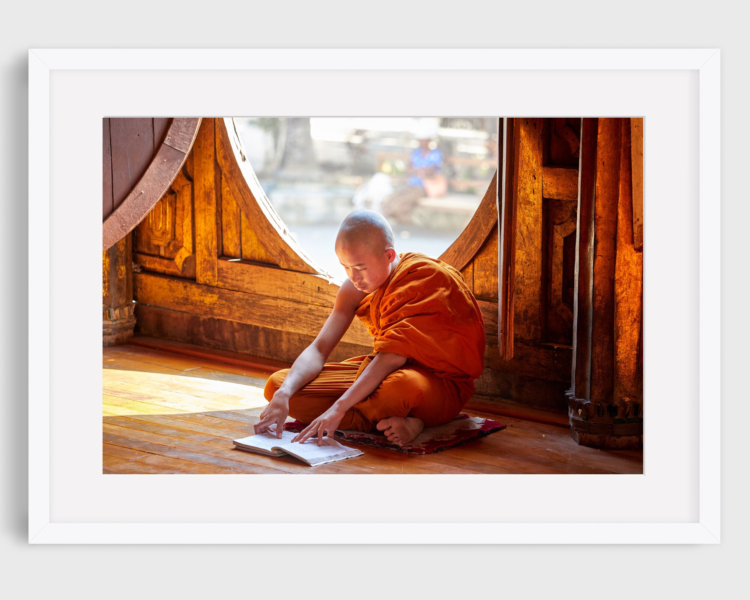 Buddhist Monk Print, Portrait Photography, Study Wall Art, Myanmar ...