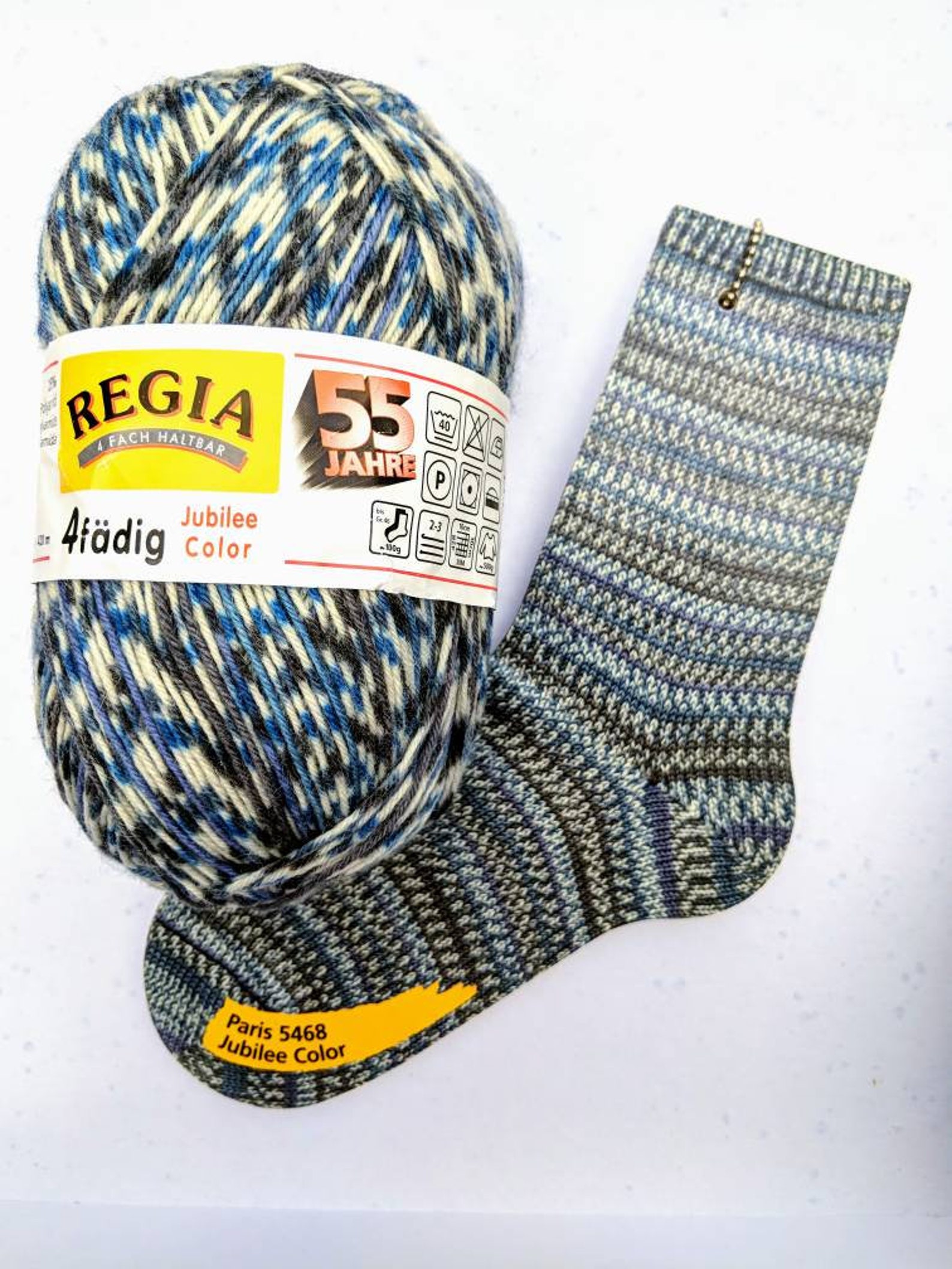 Self patterning Sock Yarn Regia 4 ply Jubilee Color Paris | Etsy