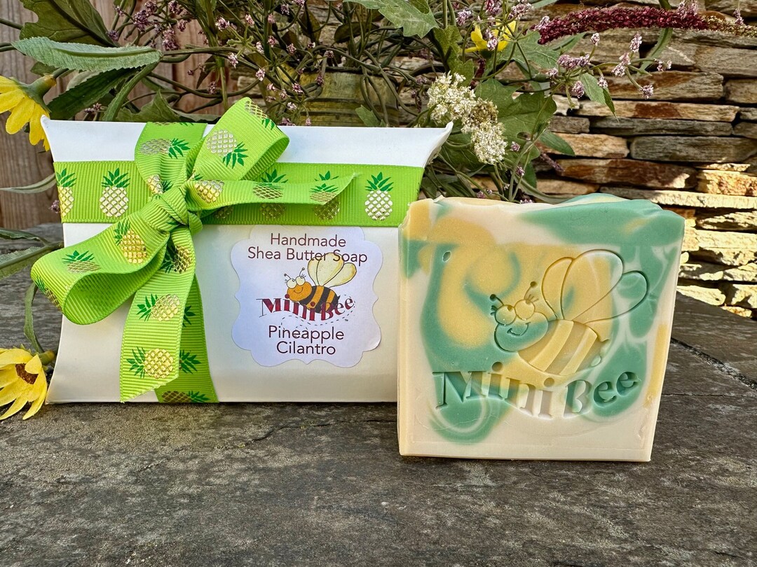 PINEAPPLE CILANTRO Shea Butter Soap, Handmade Cold Process Soap ...