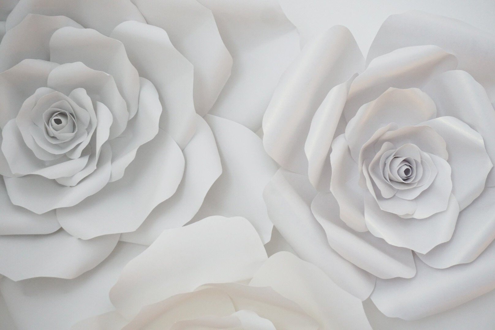 Handmade Paper Flowers - Paper Roses - Floral Backdrop - Baby Shower ...