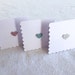 Blank Mini Note Card Scallop Edge Card Glitter Heart - Etsy
