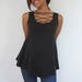 Sleeveless Maternity Top With Lace up Front Black Boho Lace - Etsy