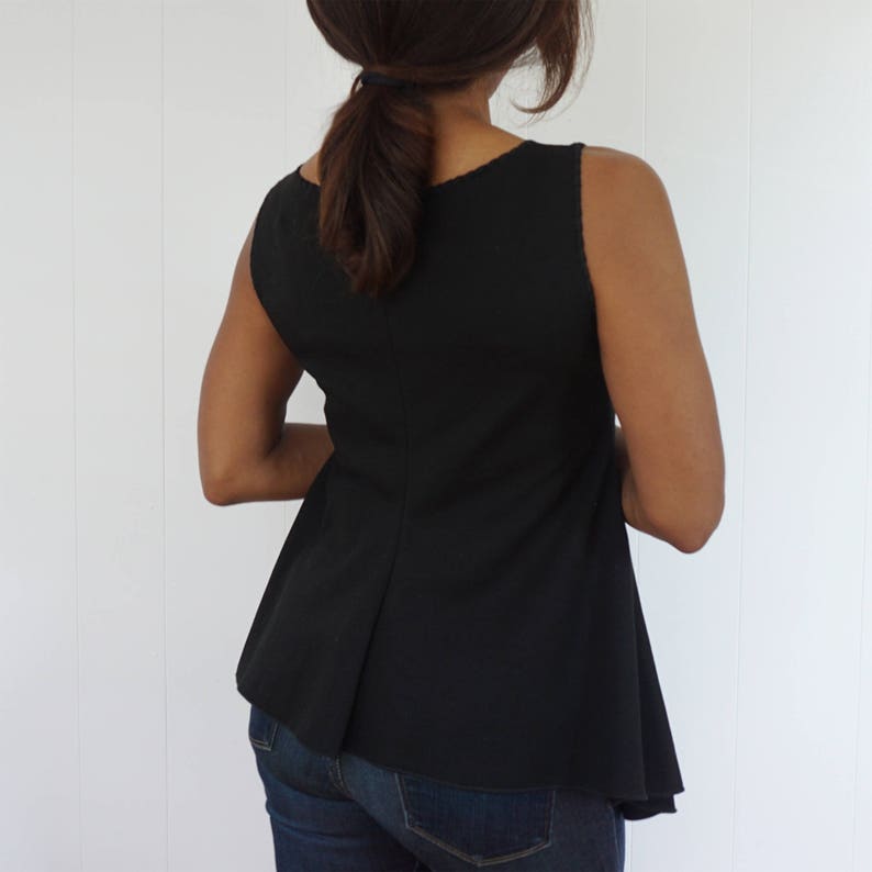 Sleeveless Maternity Top With Lace up Front - Black Boho Lace up Top ...