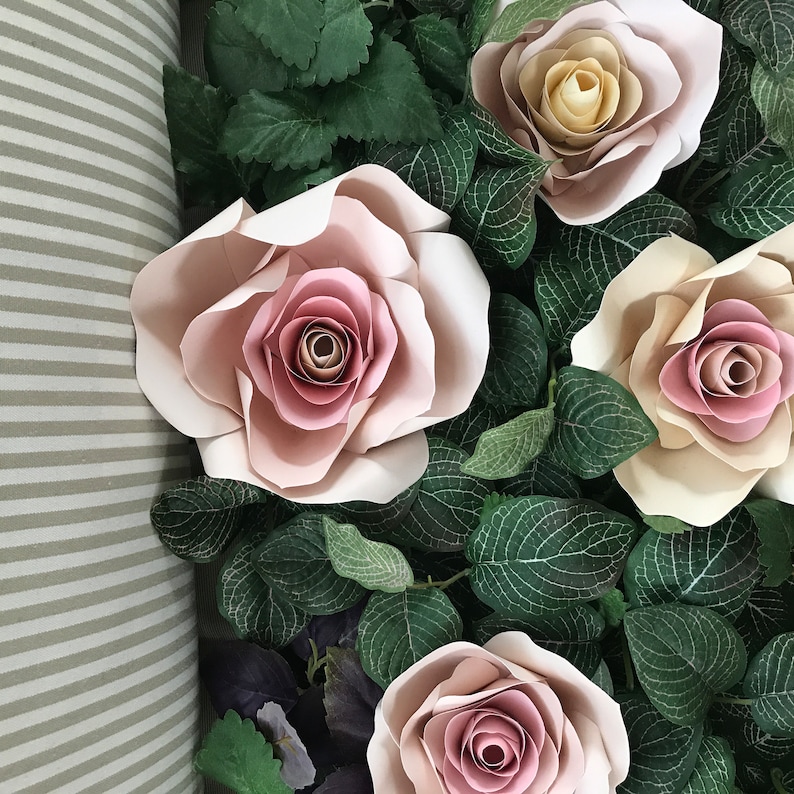 Handmade Paper Flower Set Paper Roses Floral Backdrop - Etsy