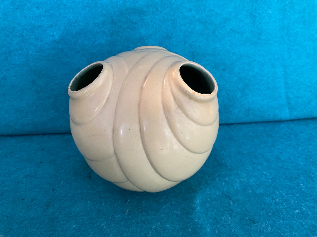 Red Wing Rumrill Pottery Yellow Sphere Vase #601 Satin Matte Art Modern ...