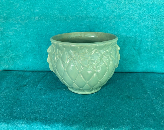 Mccoy Pottery Jardiniere Vase Bowl Planter #48 Quilted Diamond High ...