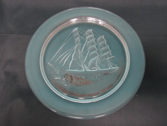 Lalique Glass Plates Set of 5 8 1/2 Sailing Ships - Etsy