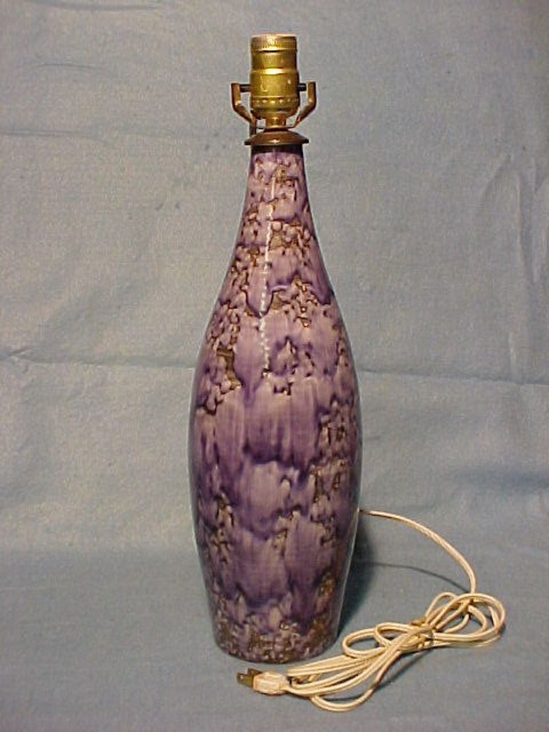 Stangl Pottery Lamp 15" Blue Drip - Etsy