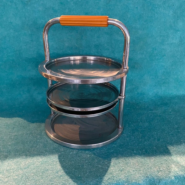 Bakelite Chrome Tray - Etsy